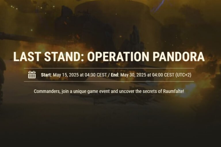 Last Stand Operation Pandora World of Tanks: PvE Event